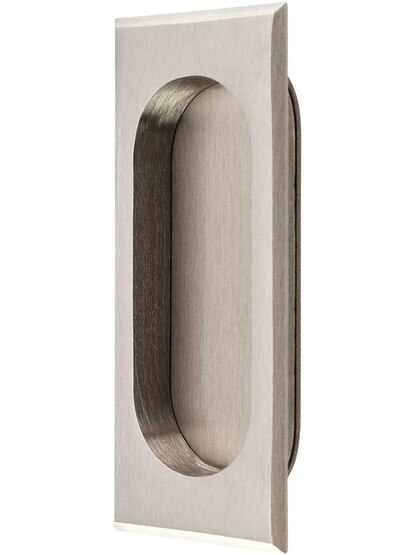 4" Solid Brass Rectangular Pocket-Door Flush Pull | House of Antique Hardware